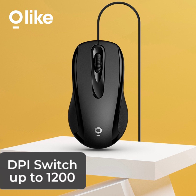 Jual Olike Mouse M101 Ergonomic Wired DPI switch up to 1200 - Garansi 1 ...