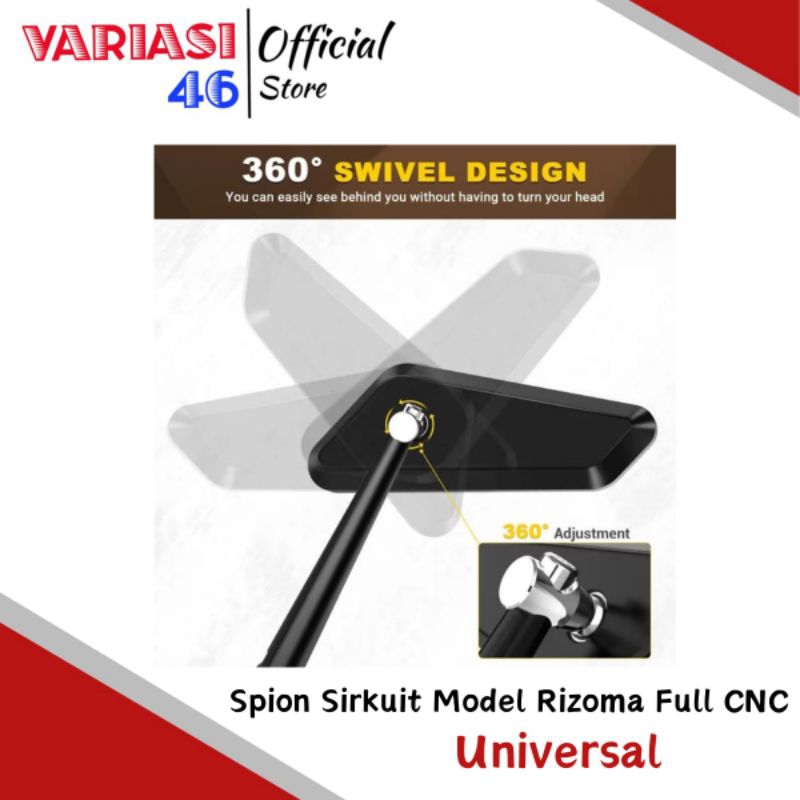 Jual spion circuit model rizoma full cnc universal hitam nmax PCX KLX ...
