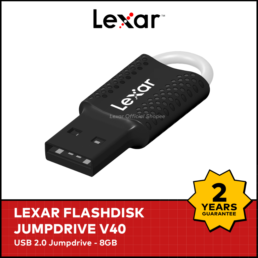 Jual Lexar Flashdisk JumpDrive V40 USB 2.0 Flash Drive - 8GB | Shopee ...