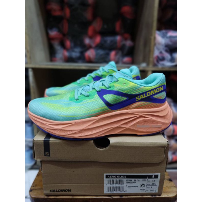 Jual Sepatu Salomon Aero Glide Granite Green Yellow Original Made in ...