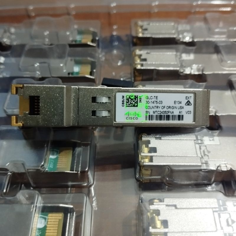 Jual SFP RJ45 CISCO GLC-TE 1000BASE ORIGINAL CISCO HOLOGRAM | Shopee ...