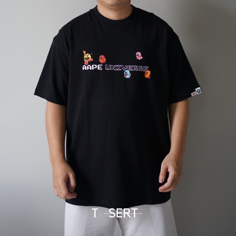 Jual AAPE Pacman Multicolor Black Tee Original ( 100% Authentic ...