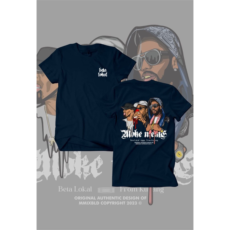 Jual T-Shirt Moke Meme Navy (1) | Shopee Indonesia