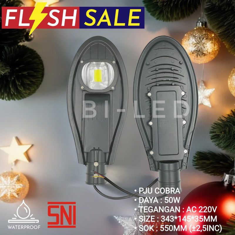 Jual LAMPU JALAN LED 50W SINAR PUTIH, PJU COBRA 50W, LAMPU LED JALAN ...
