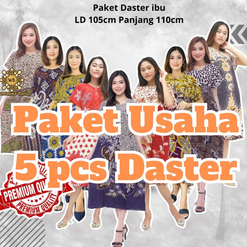 Jual Paket Usaha isi 5 daster busui murah100 dapat 5 daster adem daster ...