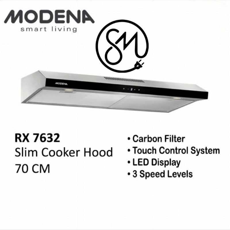 Jual Cooker Hood Modena RX-7632 70 cm RX7632 Slim Penghisap asap ...