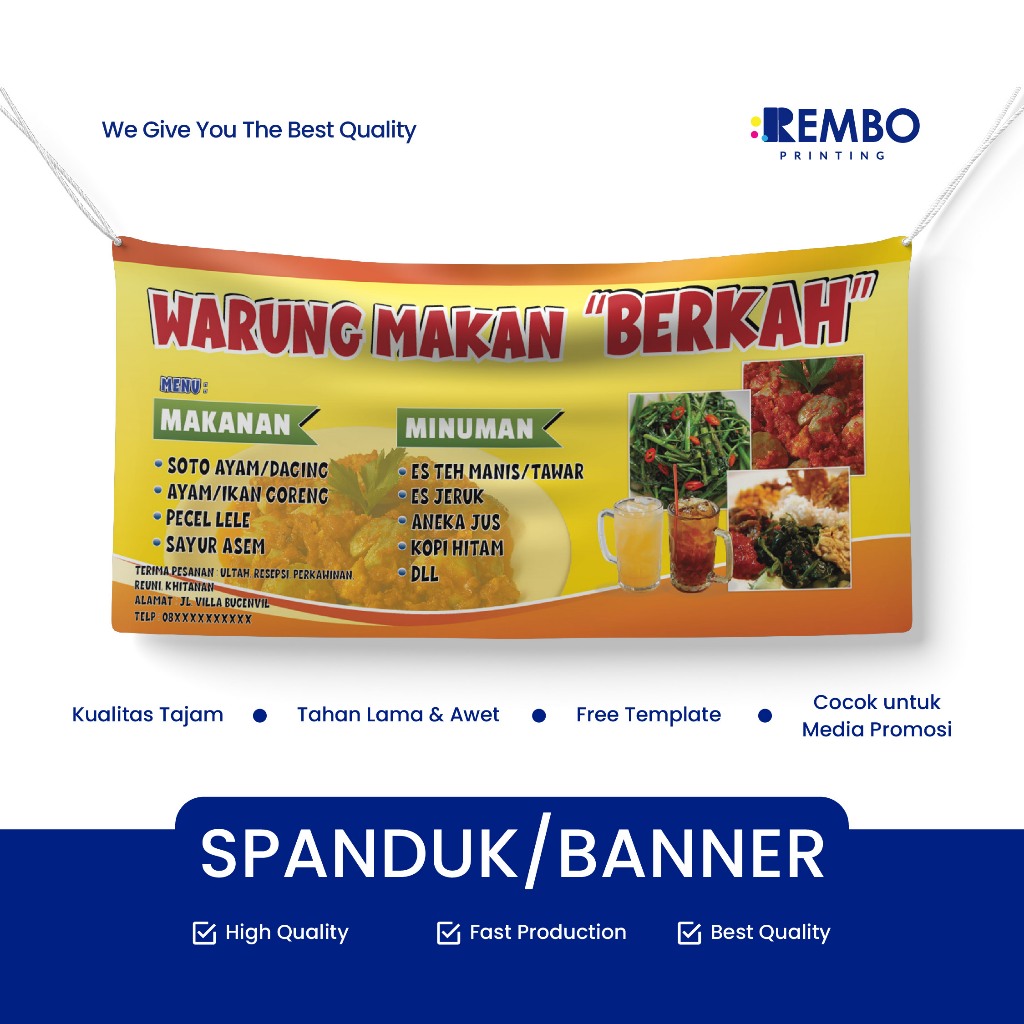 Jual CETAK SPANDUK / BANNER MURAH FLEXI 340 | Shopee Indonesia