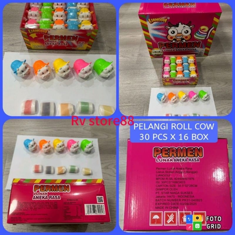 Jual Permen Pelangi Roll Cow isi 30pc | Shopee Indonesia