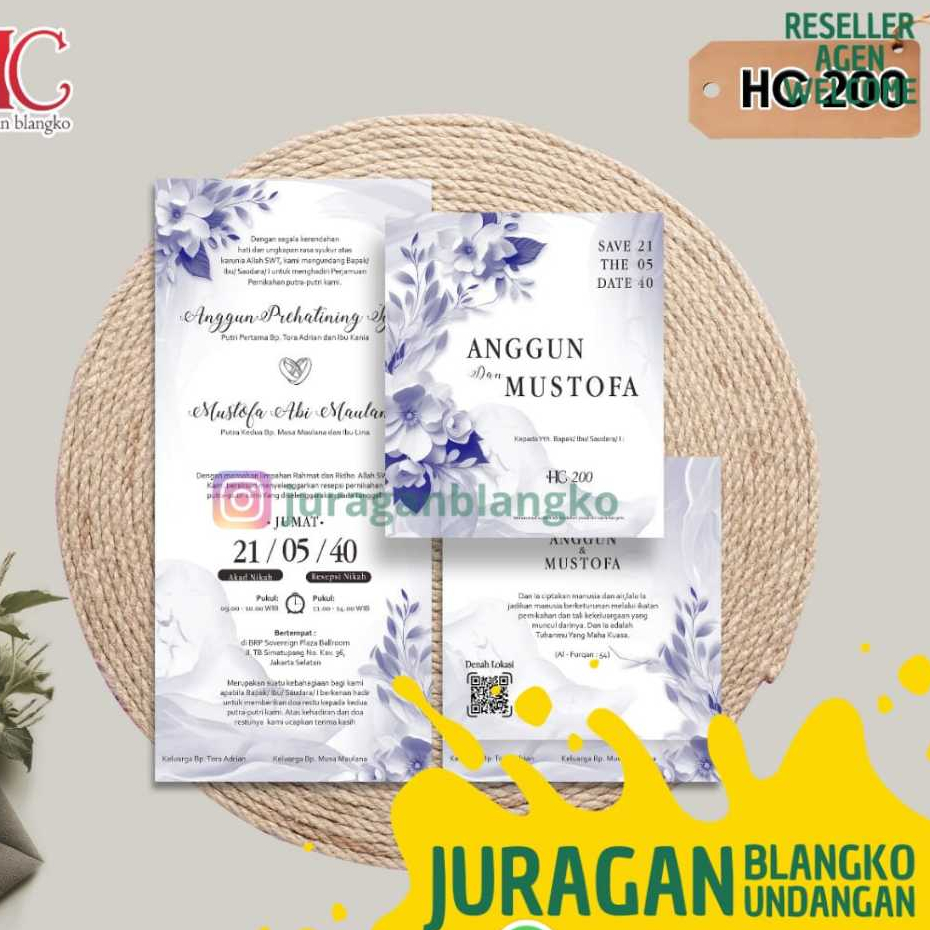 Jual Blangko Undangan Hc 200 | Juragan Blangko Undangan | Shopee Indonesia