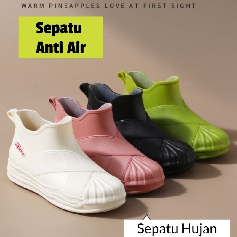 Jual sepatu boots wanita sepatu hujan anti licin anti air anti kotor ...