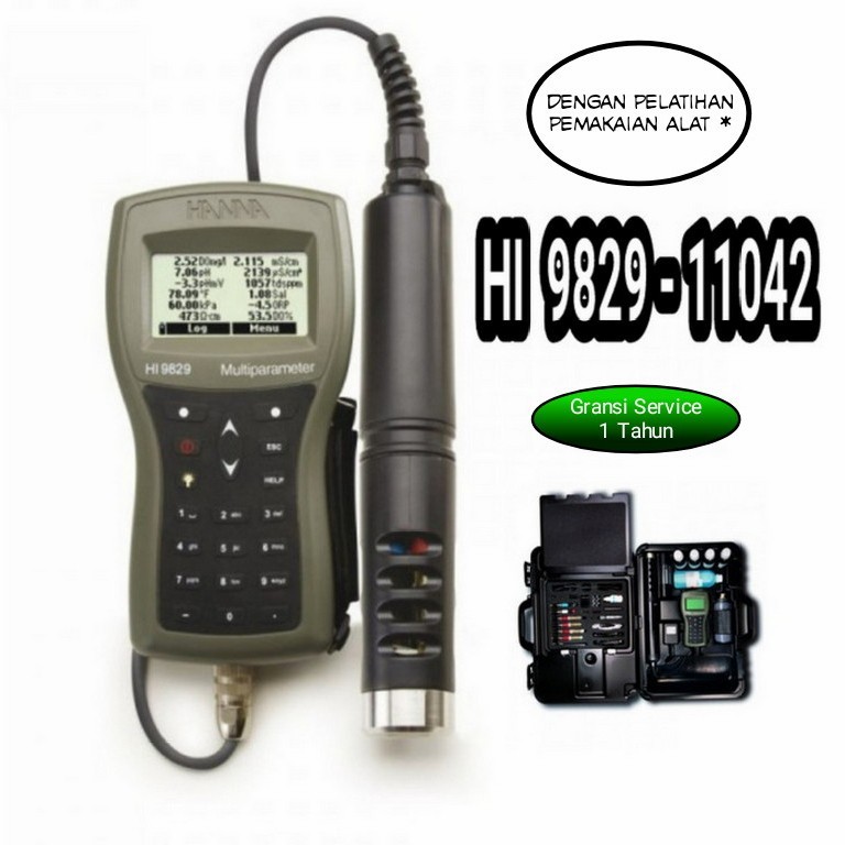 Jual HI 9829-11042 Multiparameter Meter with GPS, PH / ORP / EC / DO / Turb | Shopee Indonesia