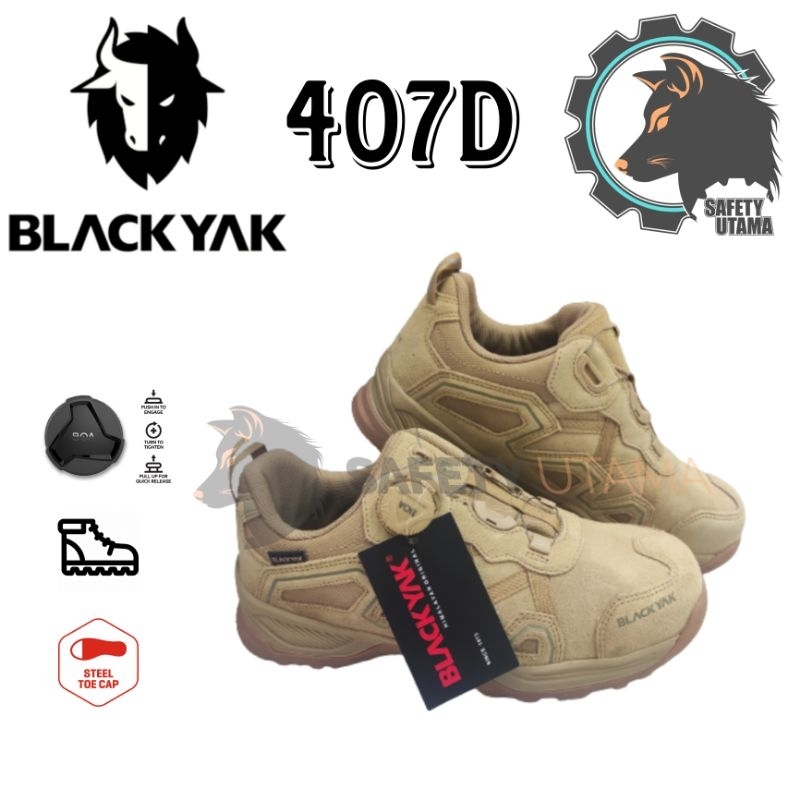 Jual LIMITED EDITION Sepatu Safety shoes Black Yak 407D Boa Fastrack Original BNWB | Shopee ...