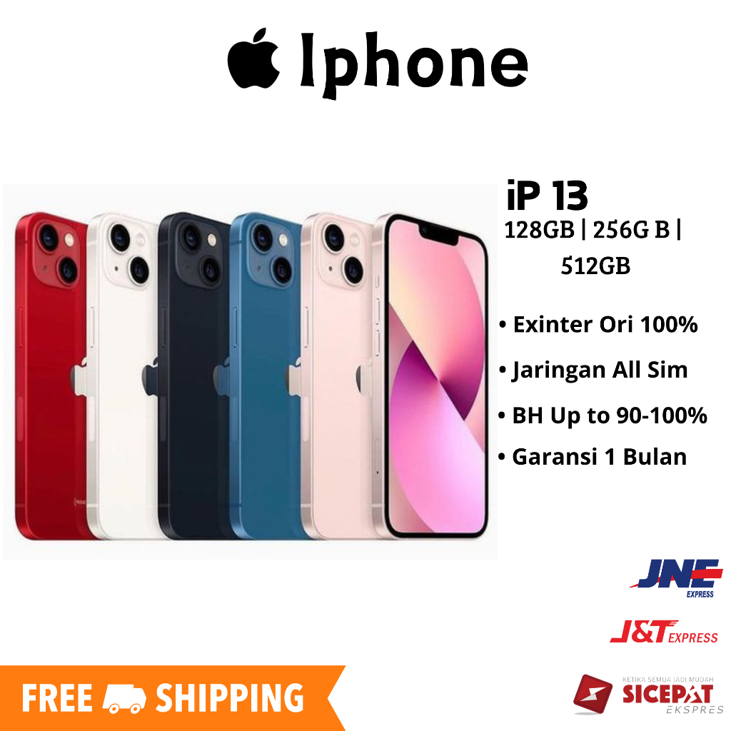 Jual Iphone 13 128GB / 256GB / 512GB Fullset Original Mulus Second Like New Good Conditions ...