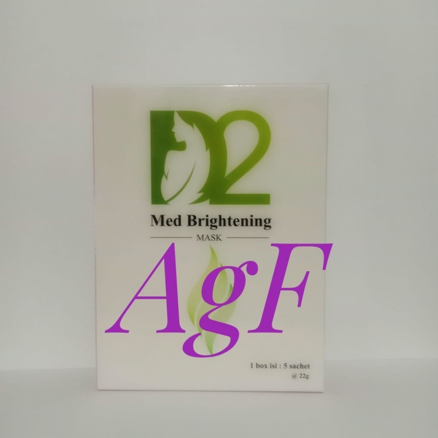 Jual D2 Med Brightening Mask isi 5 Sachet Jual Per Box (Mazta Farma ...