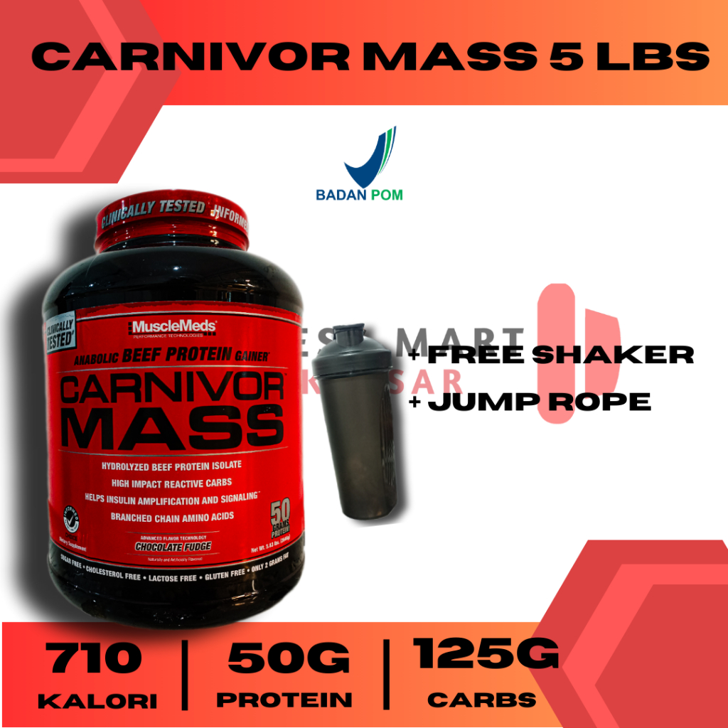 Jual MUSCLEMEDS CARNIVOR MASS 6 LBS BEEF PROTEIN GAINER BPOM | Shopee ...