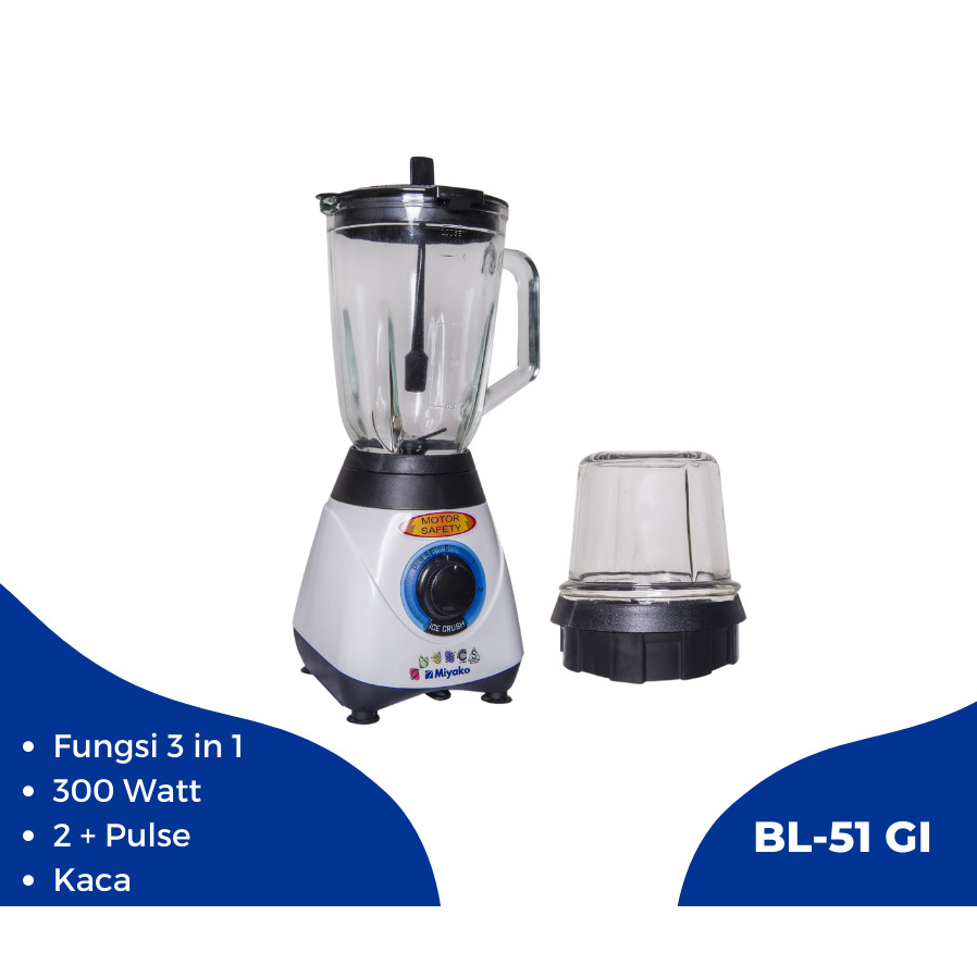 Jual Miyako Blender Kaca 1.5 Liter - BL-51 GI BL 51 GI | Shopee Indonesia