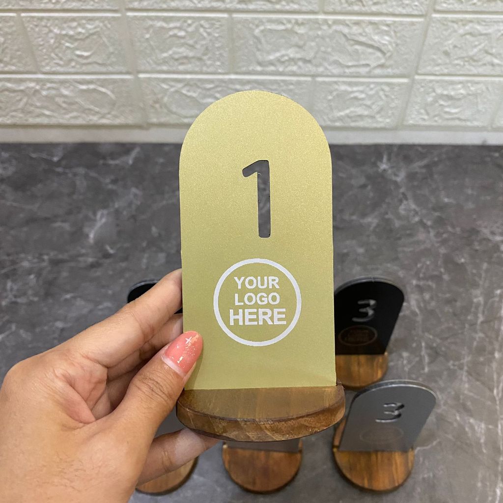 Jual Nomor Meja Model Dome Penanda Meja Cafe, Coffee Shop, Restaurant ...