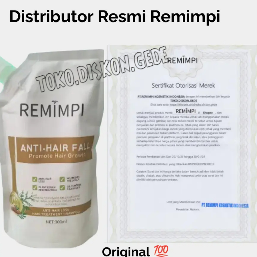 Jual AUROR treatment SHAMPOO (REMIMPI) 300ML Membantu Rambut lebih ...