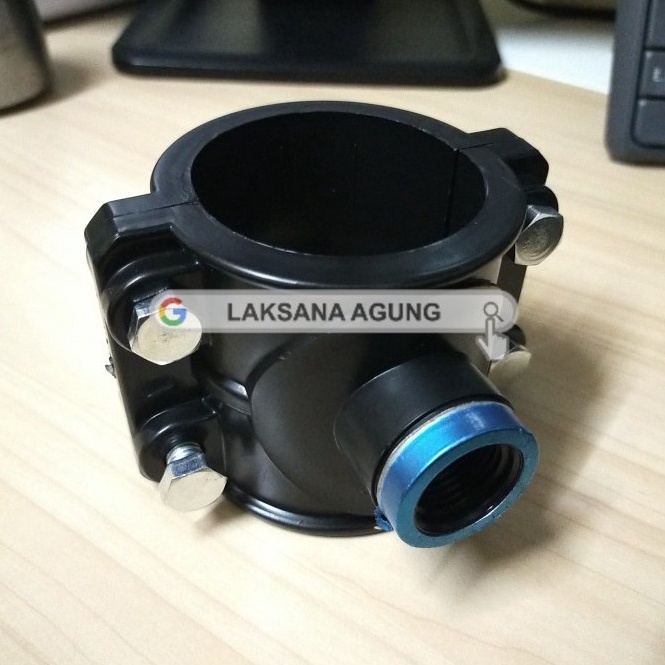 Jual Distributor Clamp saddle hdpe 63mm X 1/2 inch | Clamp saddle pipa ...
