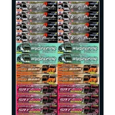 Jual stiker bus telolet Kids panda new jet bus5 isi 20pcs | Shopee ...