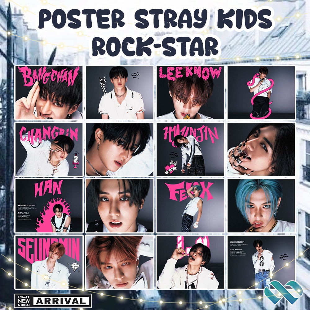 Jual Poster STRAY KIDS ROCK STAR | Poster Kpop A4 A5 A6 Murah Murah ...