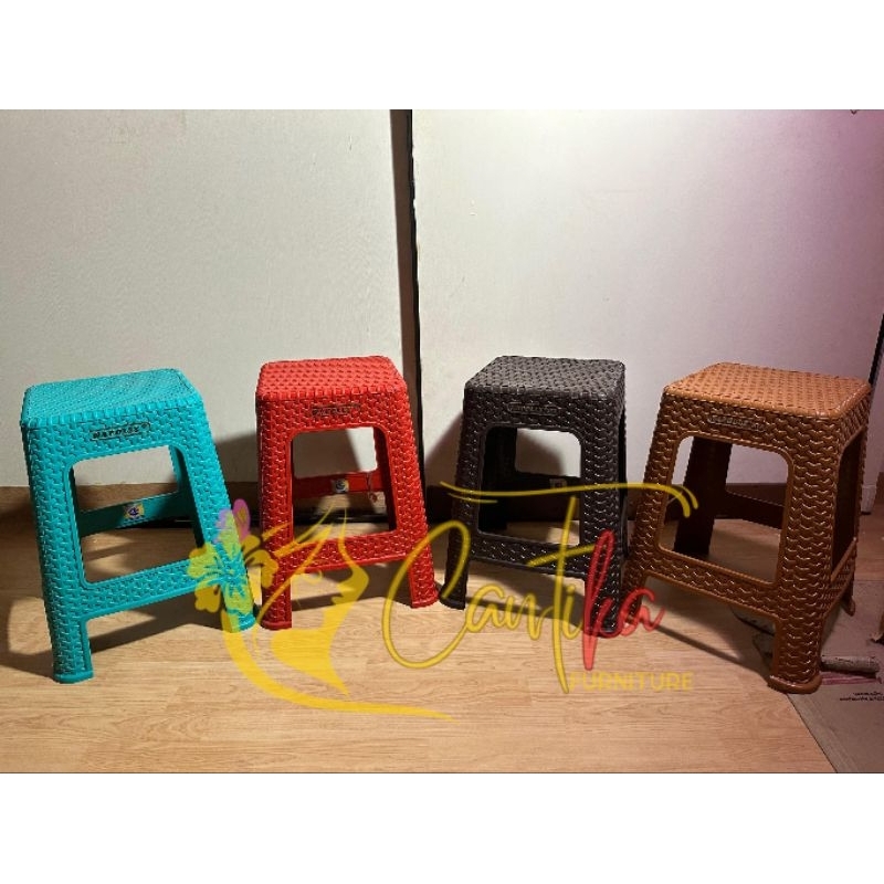 Jual Kursi Bangku Bakso/Stool Plastik Rotan Anyaman Napolly 3Y3 ...