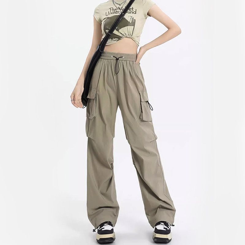 Jual ZAYIDA - Kiya Cargo Pants Wanita Highwaist Loose Korean Style Jumbo - Celana Kargo Wanita ...
