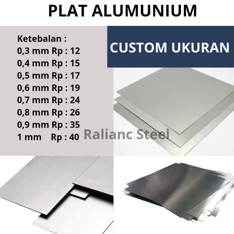 Jual Plat Alumunium Ukuran Custom / Plat Seng Alumunium | Shopee Indonesia