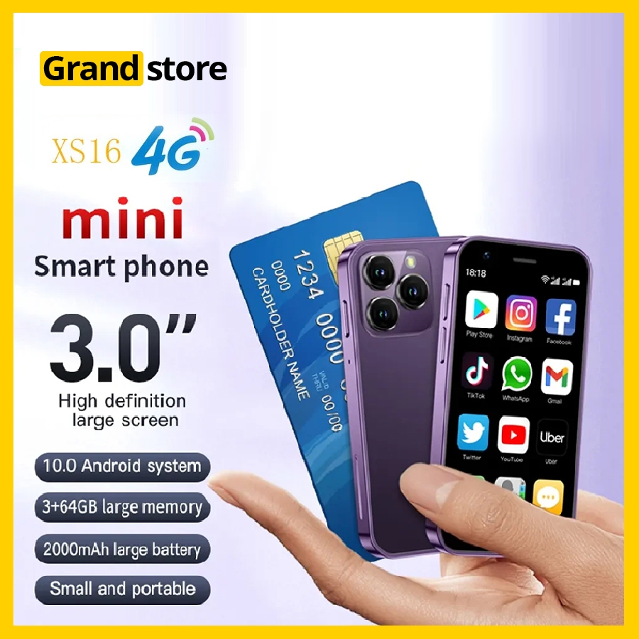 Jual Hp android mini SOYES XS16 4G RAM 3GB/64GB Mini Android 10 4G Dual ...