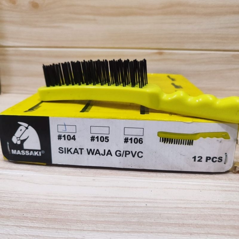 Jual MASSAKI Sikat kawat Baja kasar serbaguna gagang PVC plastik ...