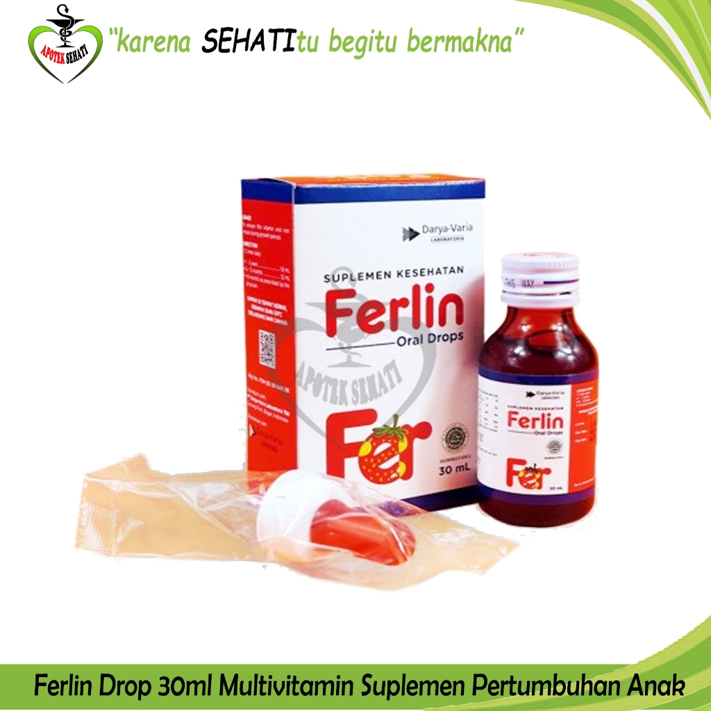 Jual Ferlin Drop 30ml Baby Drop Sirup Multivitamin Suplemen Pertumbuhan ...