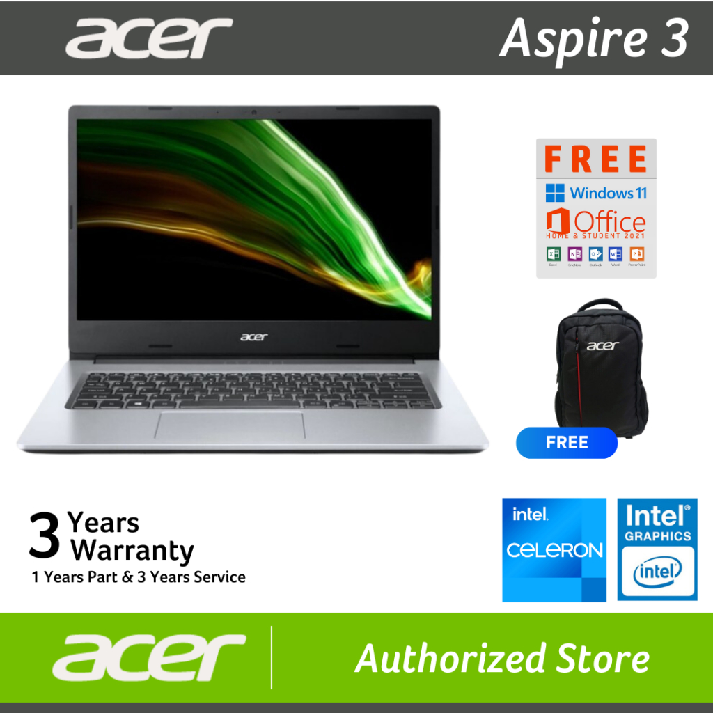 Jual Acer Aspire 3 A314-35 Celeron N5100 8GB SSD 512GB 14 FHD W11 ...