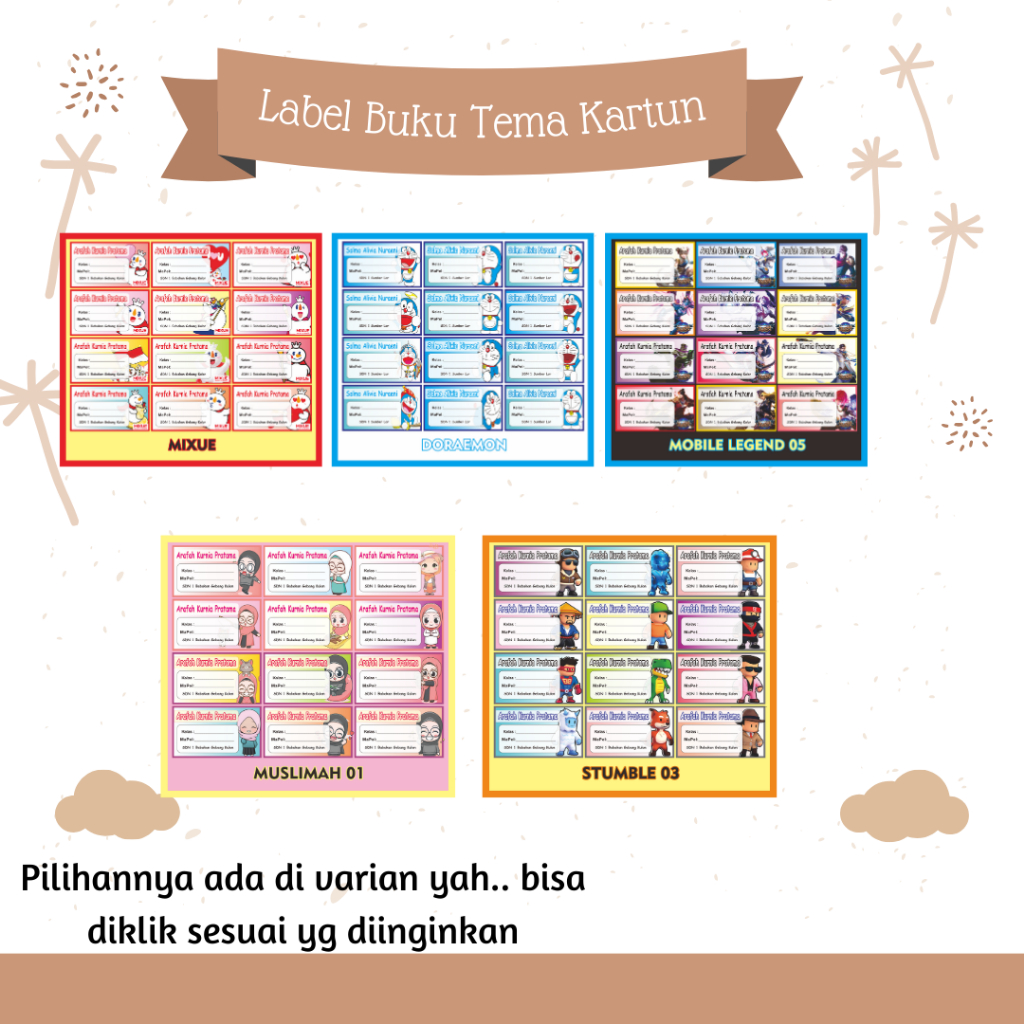 Jual Stiker Label Buku Plajaran/label buku | Shopee Indonesia