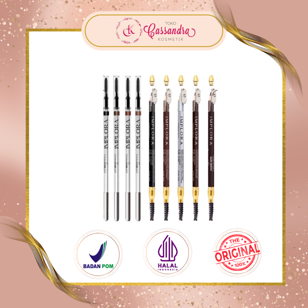 Jual IMPLORA SOFT BROW PENCIL (KEMASAN SILVER) | Shopee Indonesia