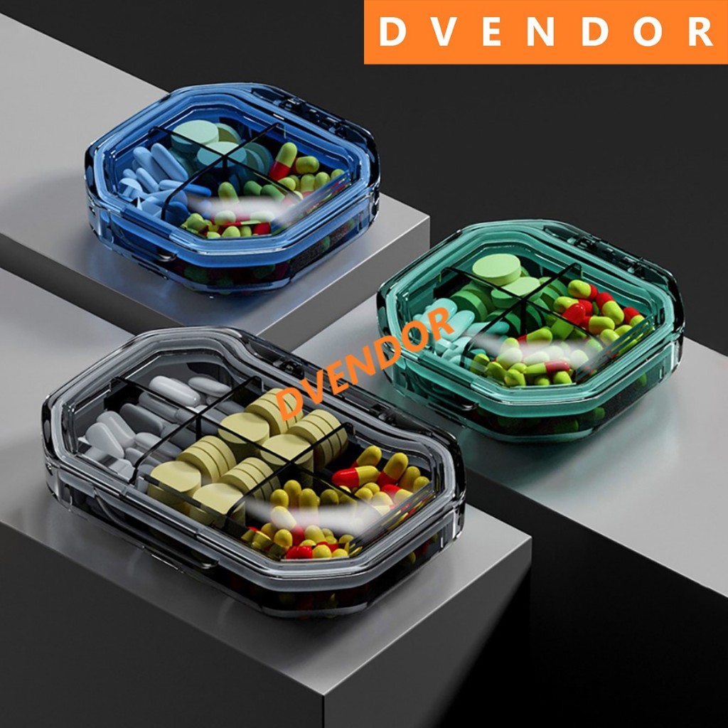 Jual KOTAK PENYIMPANAN OBAT VITAMIN DAILY BOX AKRILIK TRANSPARAN ...