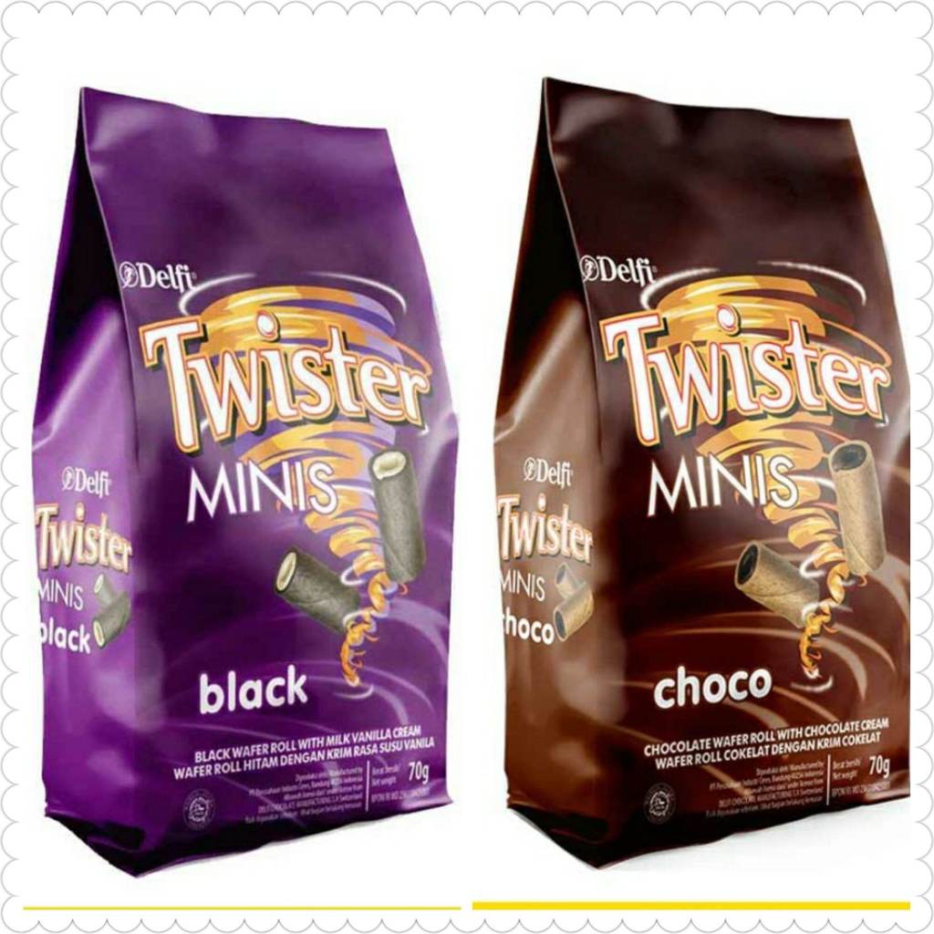 Jual DELFI TWISTER minis Black Vanilla 70 gram / DELFI twister wafer ...