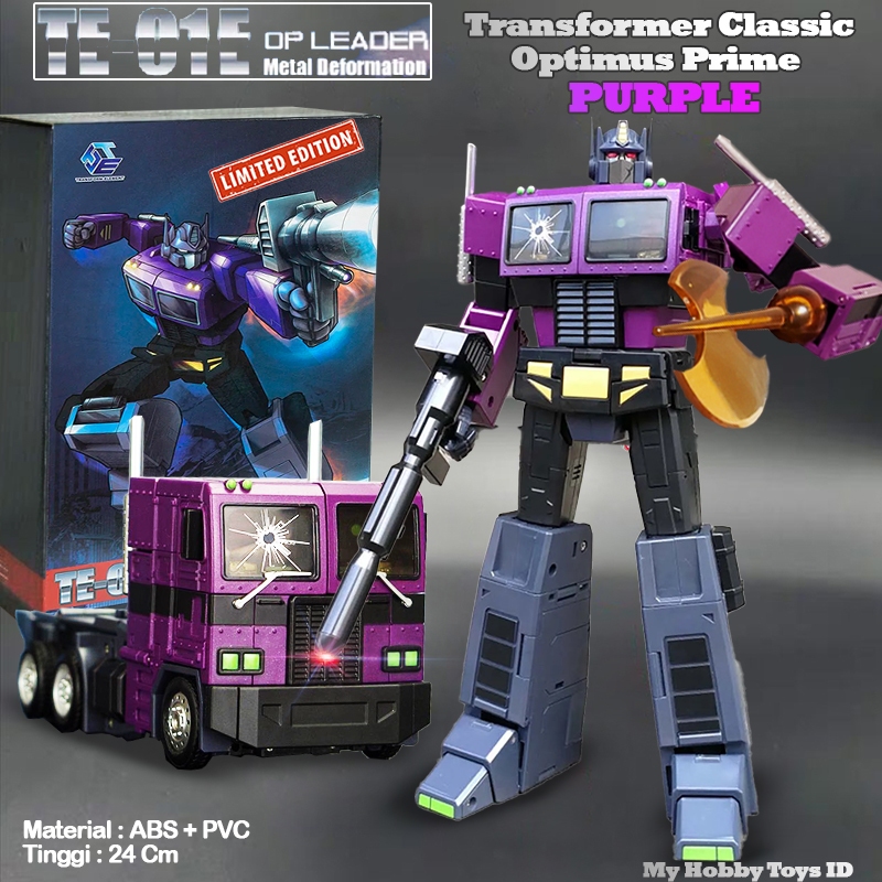 Jual Action Figure Trans Formers Classic Robot Optimus Prime Warna Ungu ...