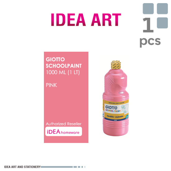 Jual Giotto School Paint Pink Merah Muda 1000 ml Cat Air Poster Lukis ...