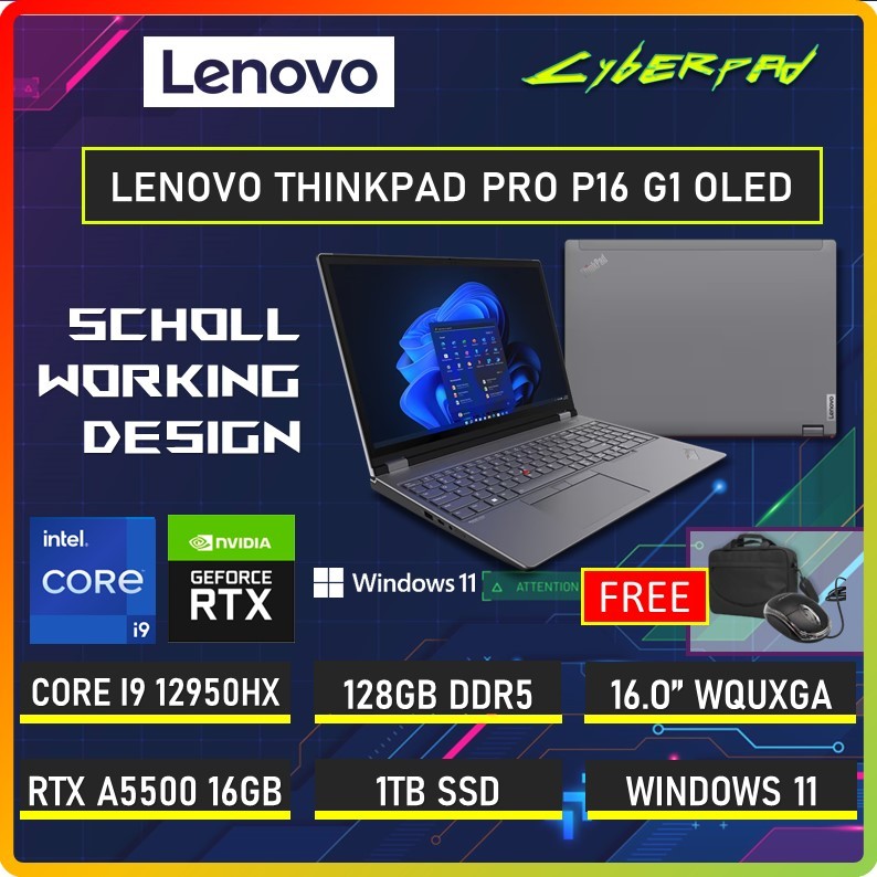 Jual Lenovo Thinkpad Pro P16 Gen 1 Workstation OLED 4K Intel Core i9 ...