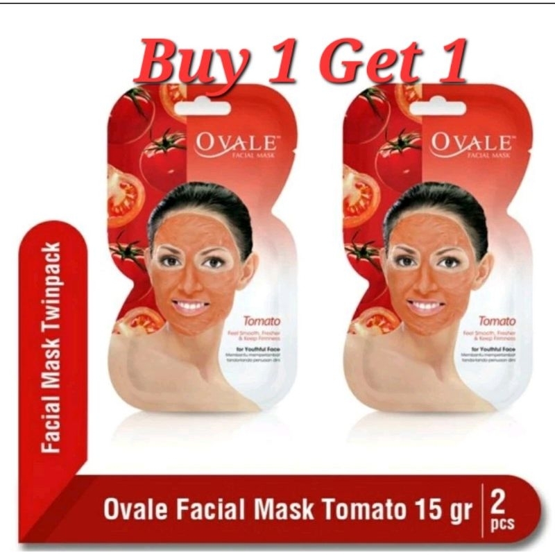 Jual Ovale facial mask tomato masker wajah awet muda 15g | Shopee Indonesia