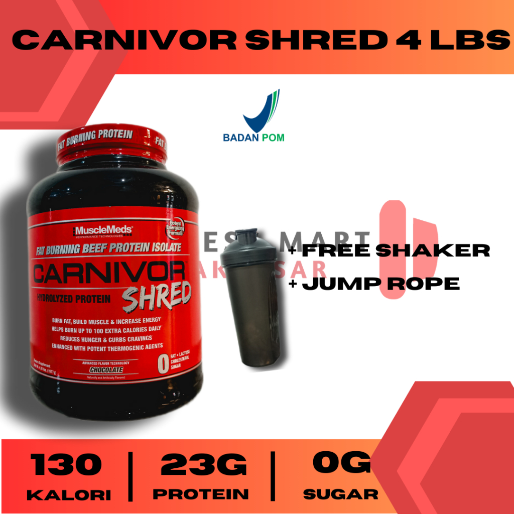 Jual MUSCLEMEDS CARNIVOR SHRED 4 LBS ( WHEY PROTEIN ISOLATE WITH FAT ...
