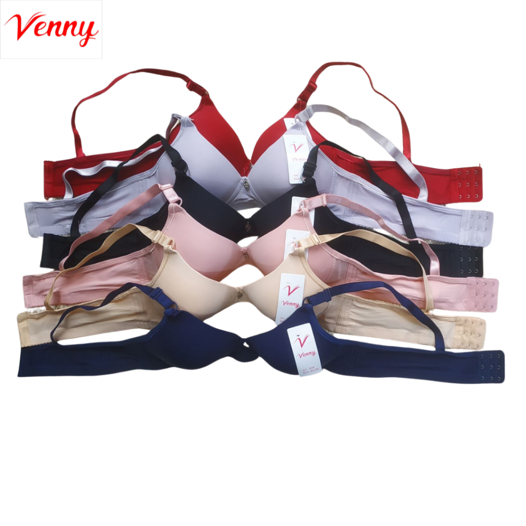 Jual Venny -Bra Tanpa Kawat Busa Standar Kait 3 Pita canti Di Bagian ...