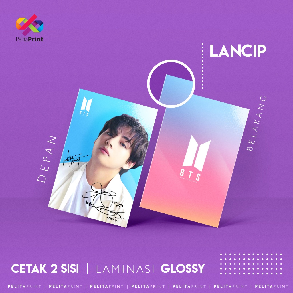 Jual PHOTOCARD CUSTOM PREMIUM 2 SISI FREEBIES LAMINASI PHOTOCARD AC310 ...