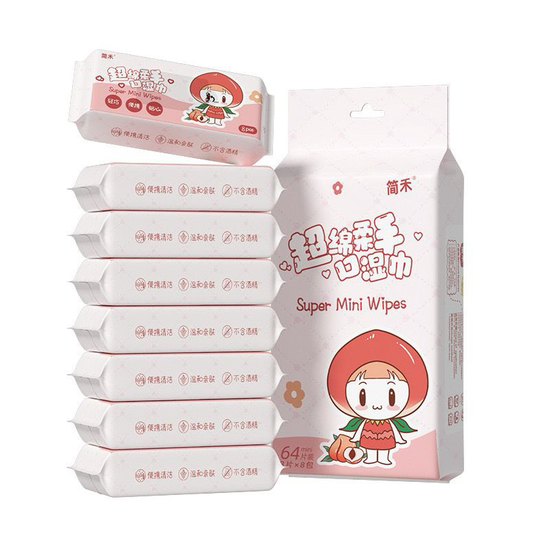 Jual Tissue Basah Mini / tisu basah travel / Tisu basah karakter mini ...