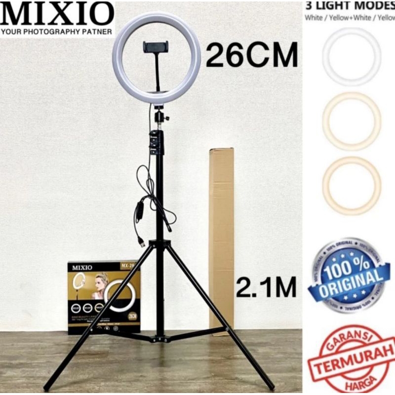 Jual Mixio Ring Light 26Cm Light Stand Tripod 2M Selfie Vlogger ...