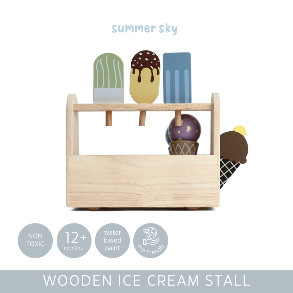 Jual SUMMERSKY - Mainan Kayu Wooden Ice Cream Stall | Shopee Indonesia