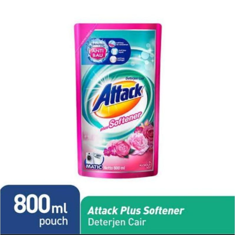 Jual Attack Liquid Plus Softener 800ml/ Attack Sabun Cair Pencuci ...