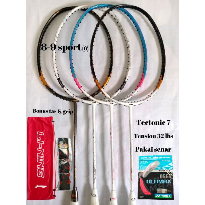 Jual Raket badminton li-ning tectonic 7 32 lbs | Shopee Indonesia