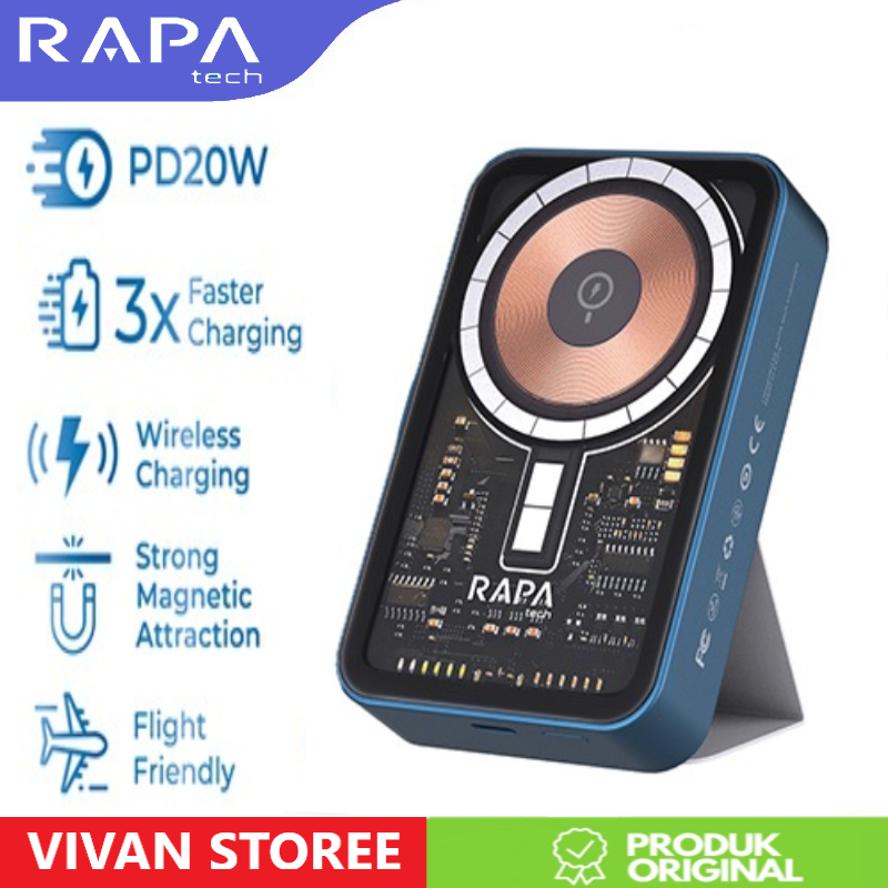 Jual RAPAtech Power Bank PB2011 Powerbank Magnetik 5000 mAh / 10000 mAh ...