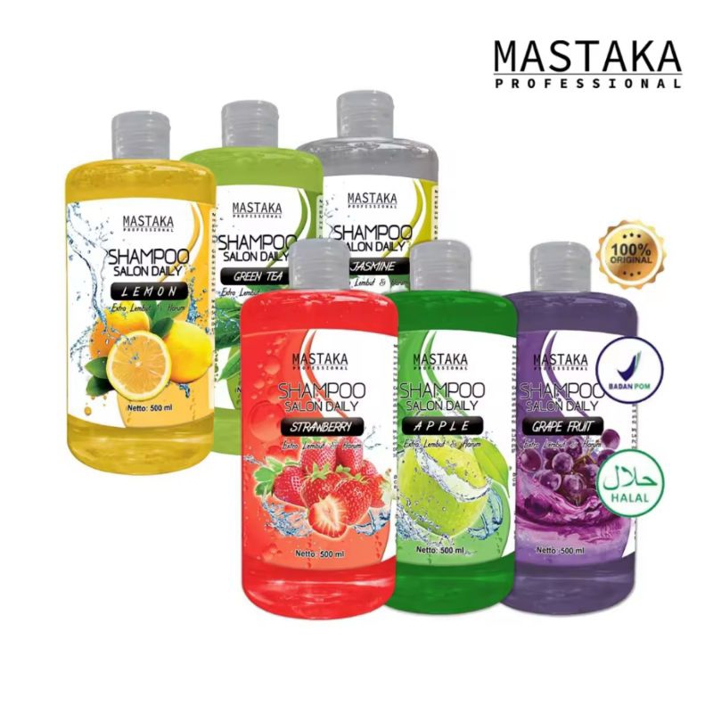 Jual SALON DAILY SHAMPOO MASTAKA 500ML DEWASA & ANAK ANAK - STRAWBERRY ...